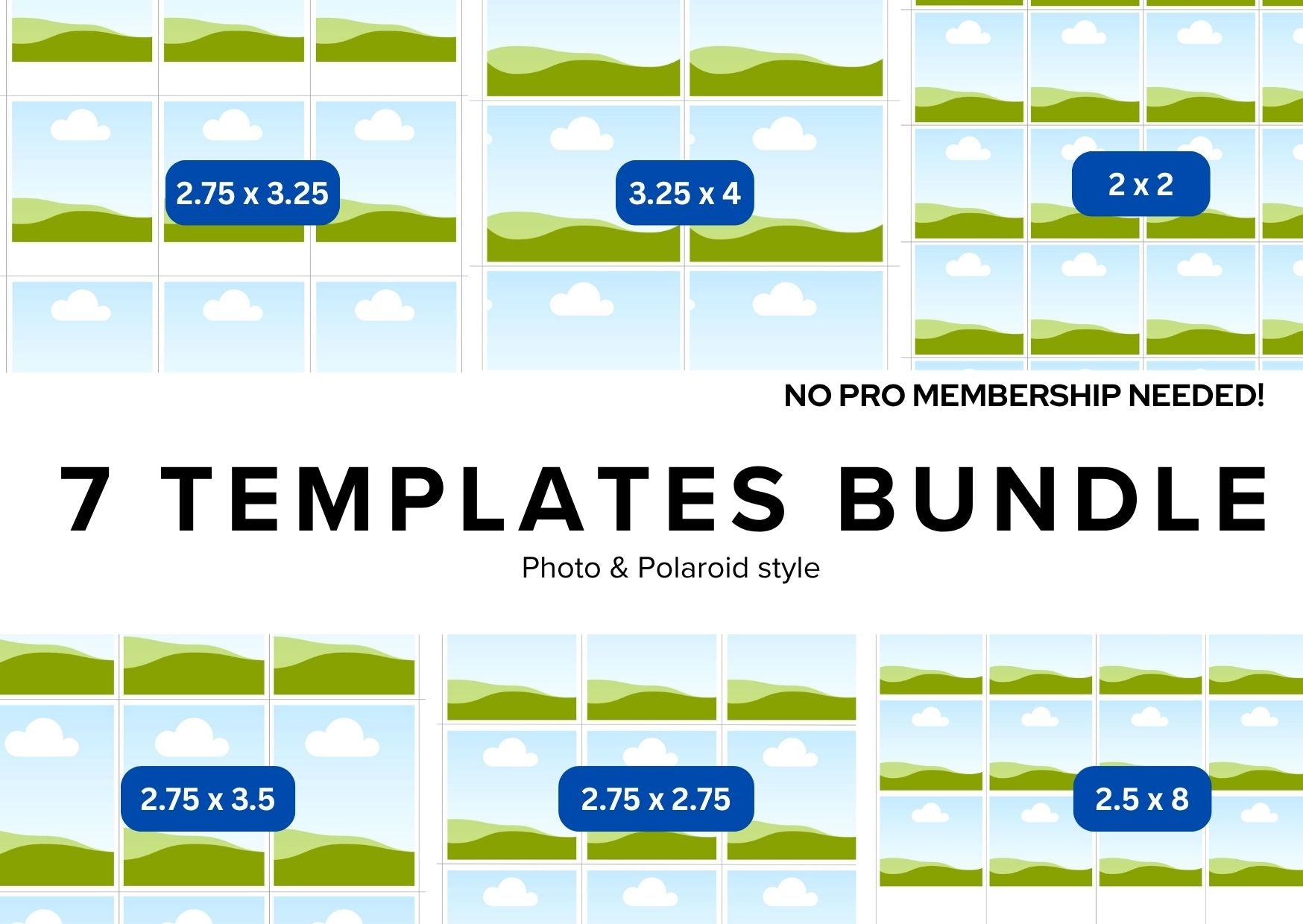7-in-1 Photo Magnet Printing Template Bundle – Lodestone Memories
